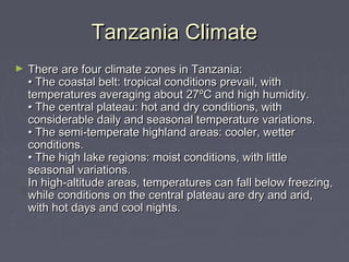 Tanzania climate soils and rainfall | PPT