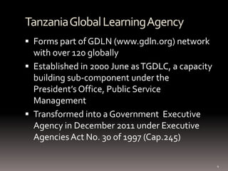 Tanzania Llobal Learning Agency (TaGLA) intro | PDF
