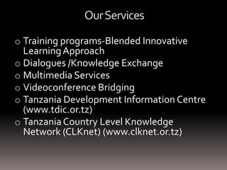 Tanzania Llobal Learning Agency (TaGLA) intro | PDF