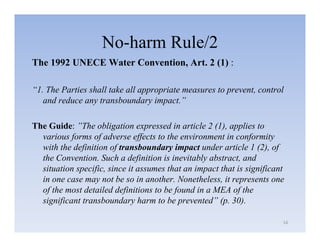International environmental law about transboundary harm river | PPT