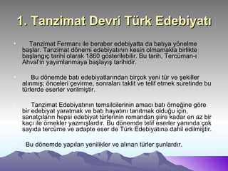 Tanzimat Edebiyati | PPT
