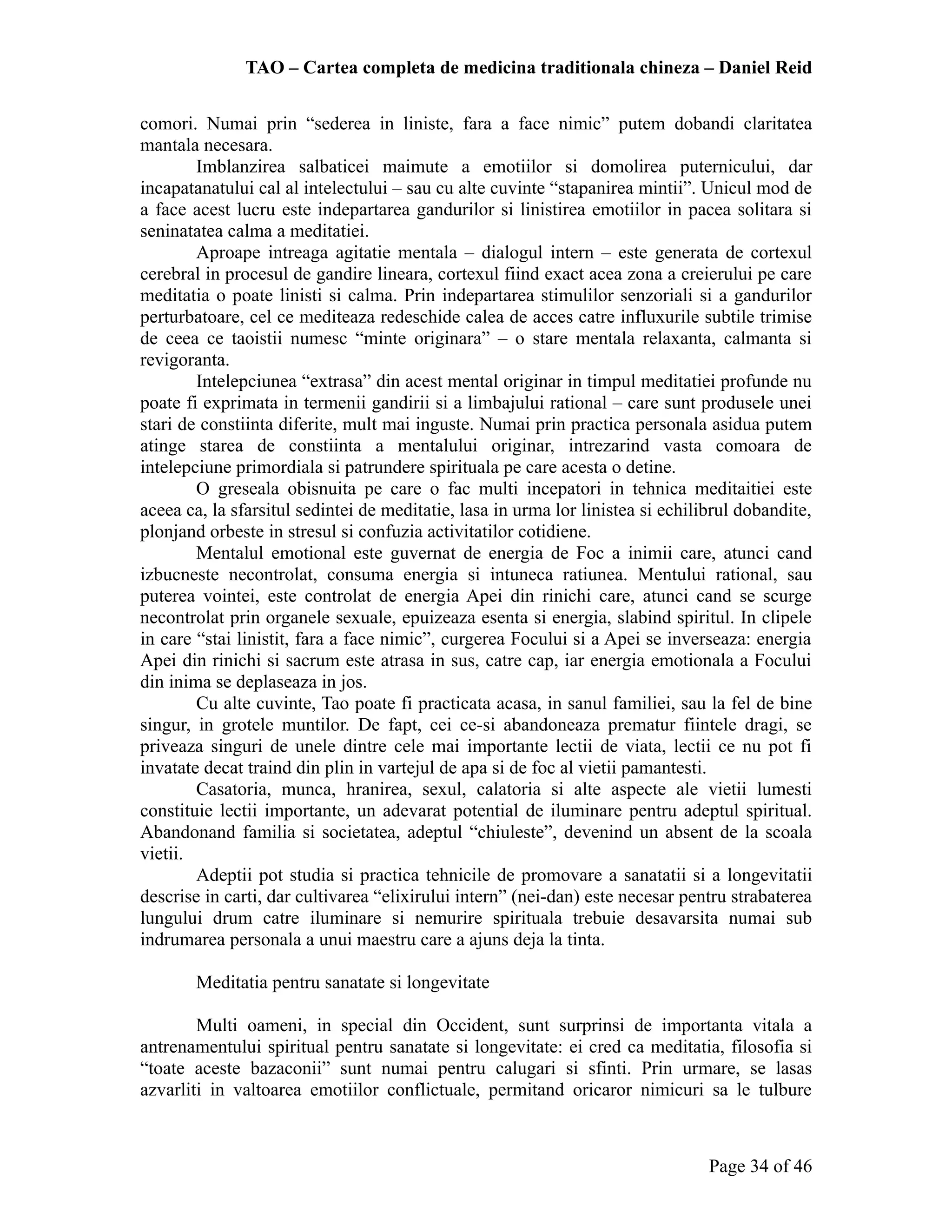 Tao carte completa de medicina traditional a chineza daniel reid | PDF
