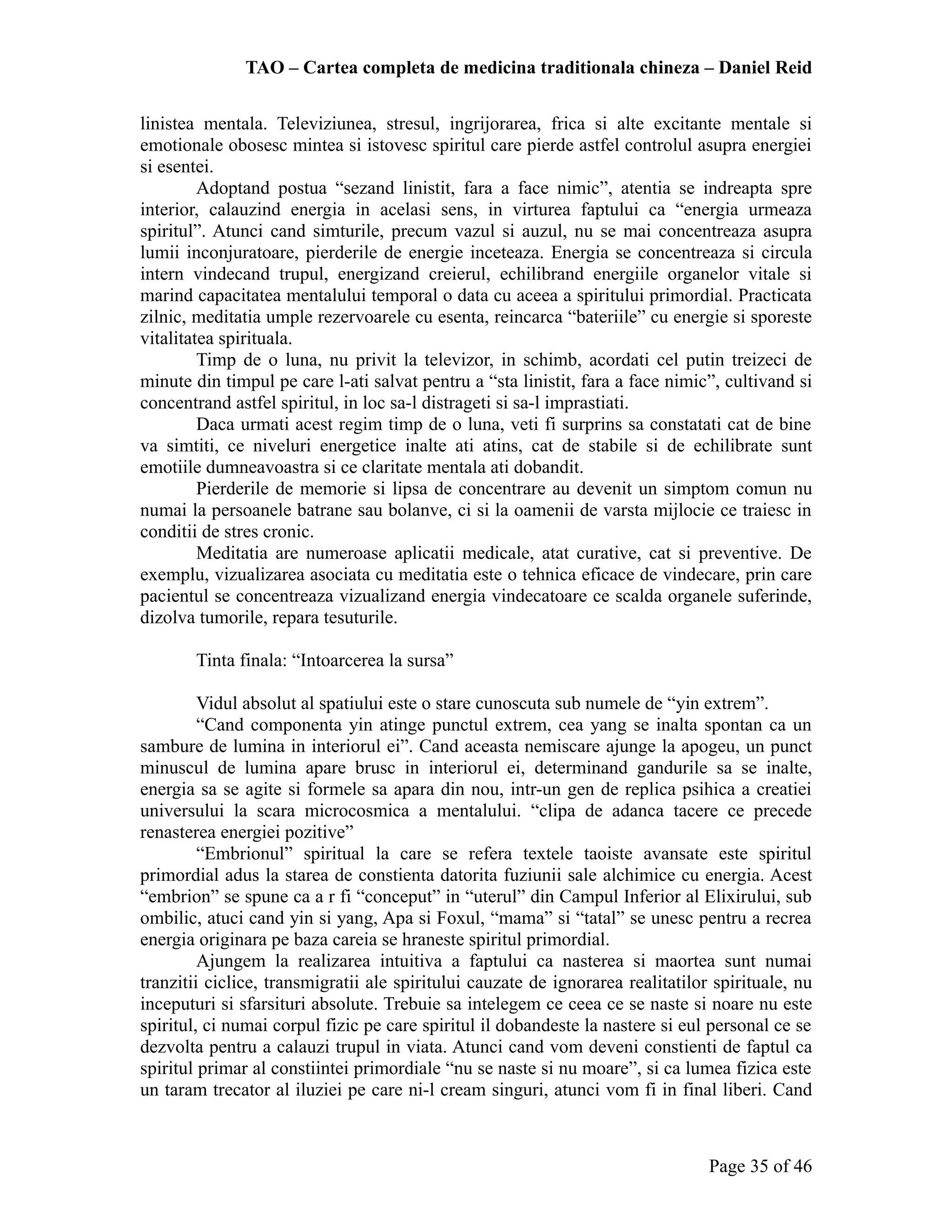 Tao carte completa de medicina traditional a chineza daniel reid | PDF
