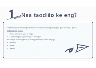 go ngwala TAODISO YA SEPEDI leleme la gae.pdf