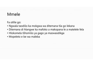 go ngwala TAODISO YA SEPEDI leleme la gae.pdf