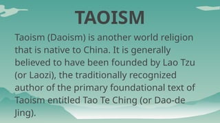 Taoism, Introduction to World Religion.pptx