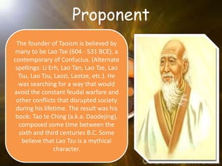 Taoism, Hinduism and Islam - Philosophies | PPT
