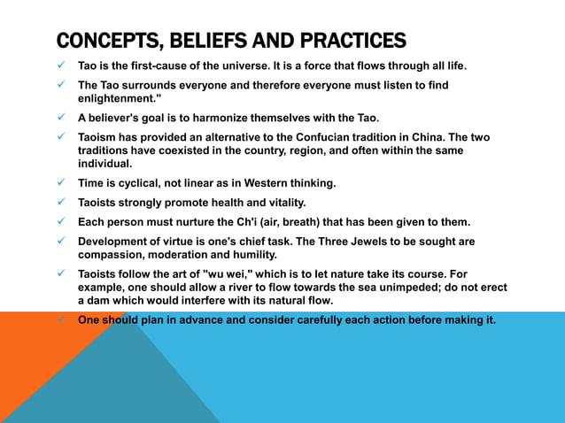 Taoism presentation | PPTX | Buddhism | Religion & Spirituality