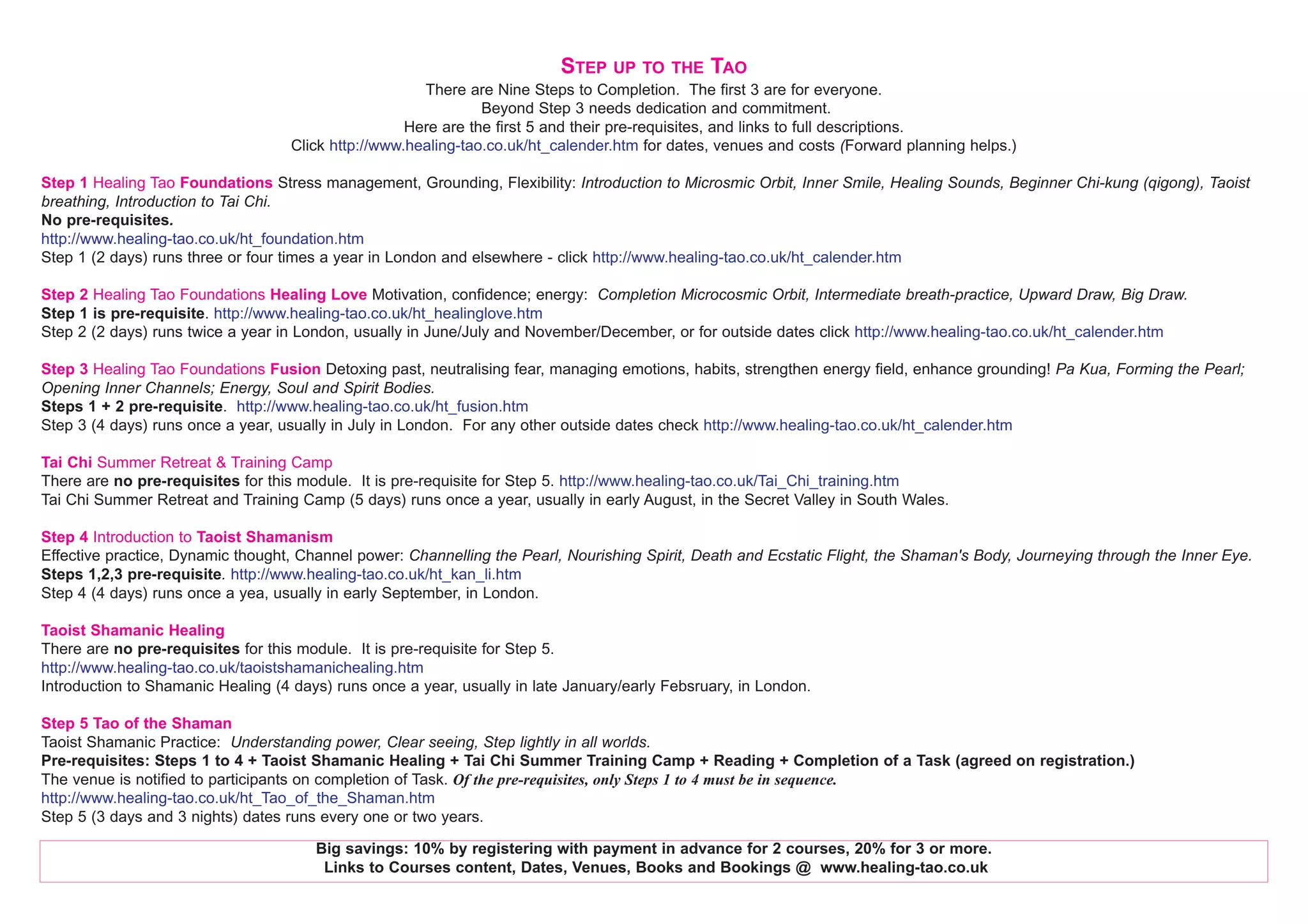Taoist training prospectus | PDF
