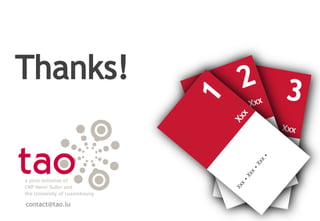 TAO DAYS - ROADMAP | PPT