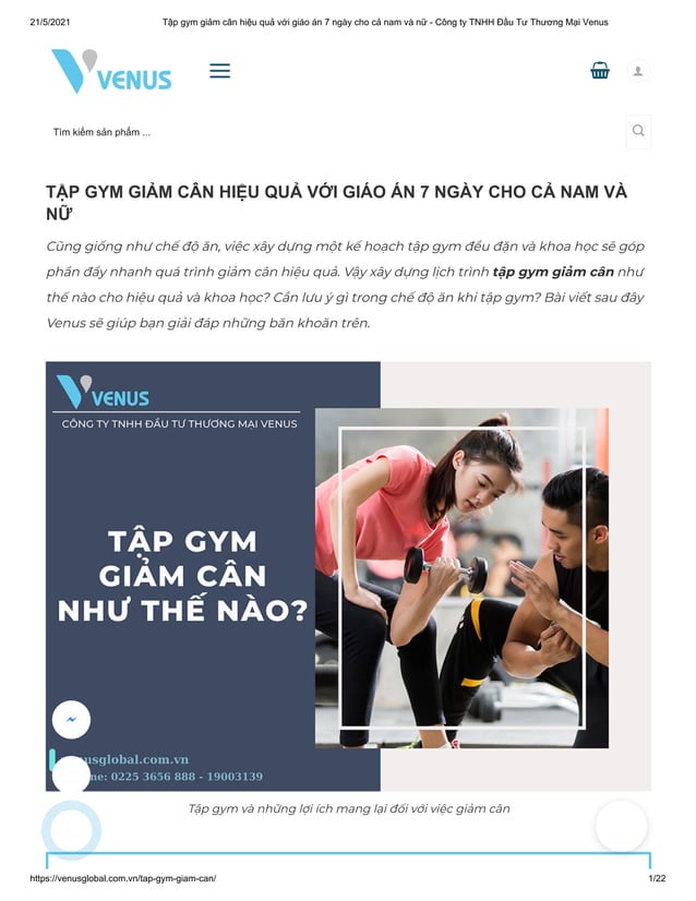 Tập gym giảm cân | PDF