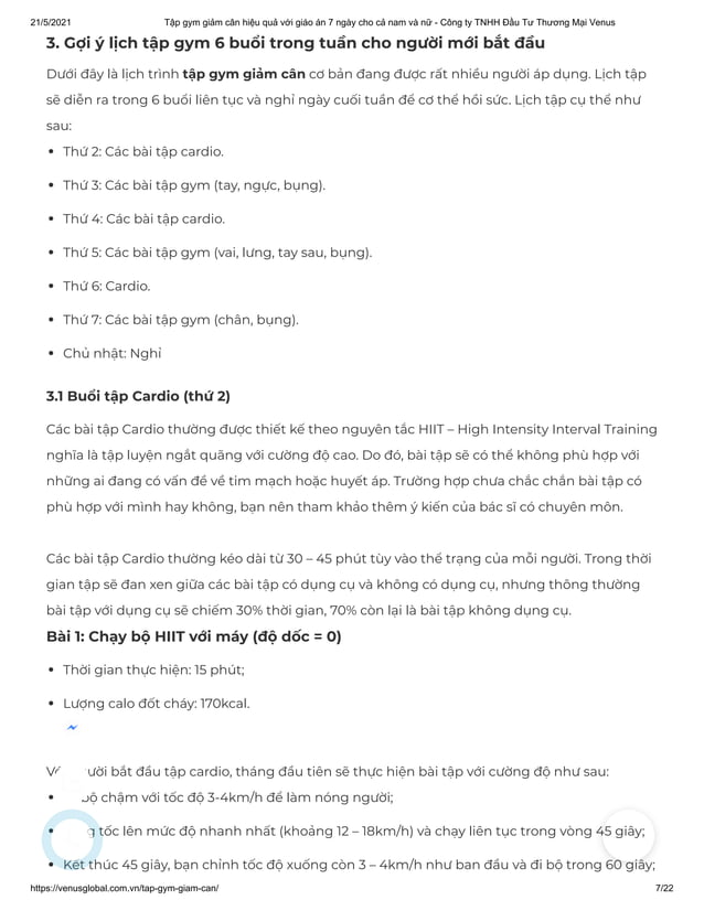 Tập gym giảm cân | PDF