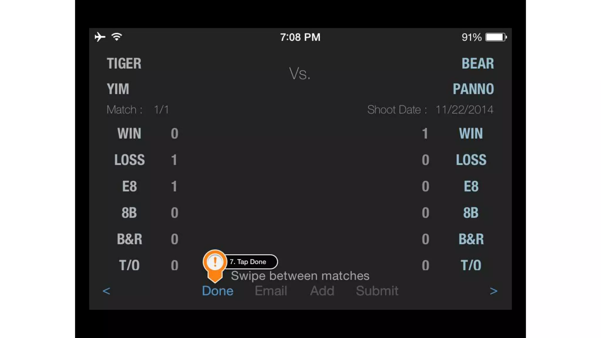 Tap scorekeeper - editing your scoresheet | PPTX