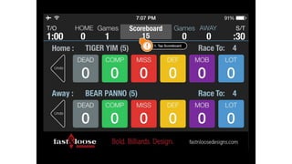 Tap scorekeeper - editing your scoresheet | PPTX