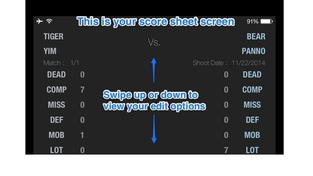 Tap scorekeeper - editing your scoresheet | PPTX