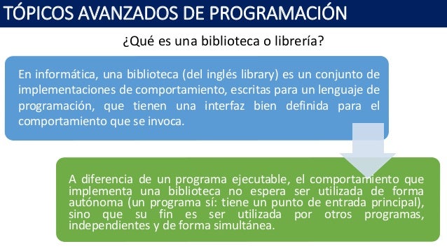 Tópicos Avanzados de Programación - Unidad 2 componentes y librerias Tópicos Avanzados de Programación - Unidad 2 componentes y librerias