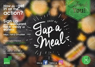 Tap a Meal Interactive Sales Presenter | PDF
