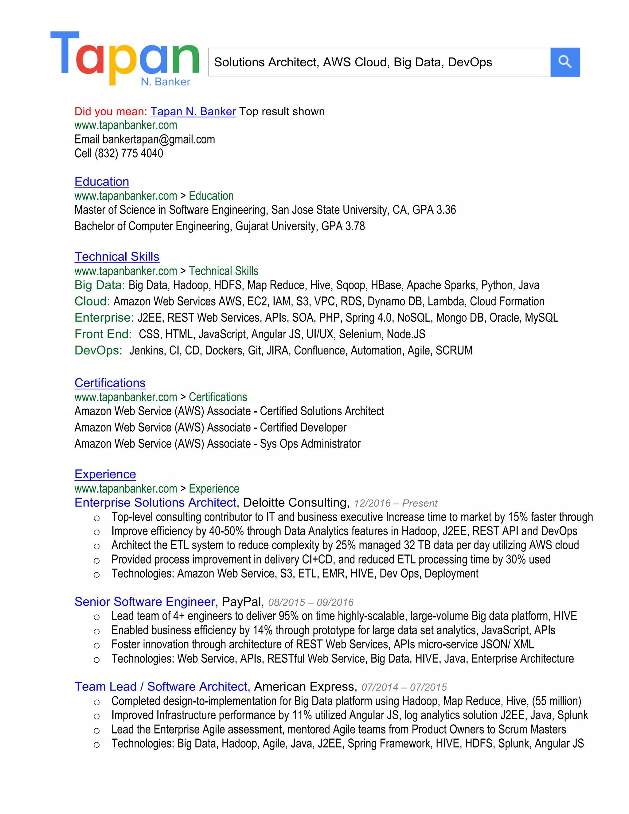 tapanbanker.com-Tapan-N-Banker-Resume | PDF