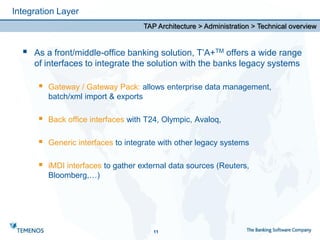 TAP Temenos Transact Architecture in detail | PDF