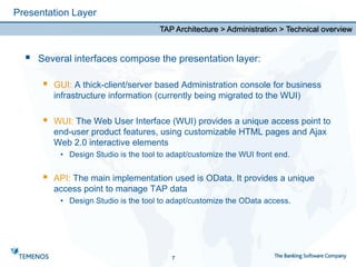 TAP Temenos Transact Architecture in detail | PDF