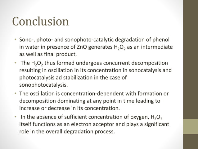 Advanced Oxidation Process and Son Photo Catalysis | PPT