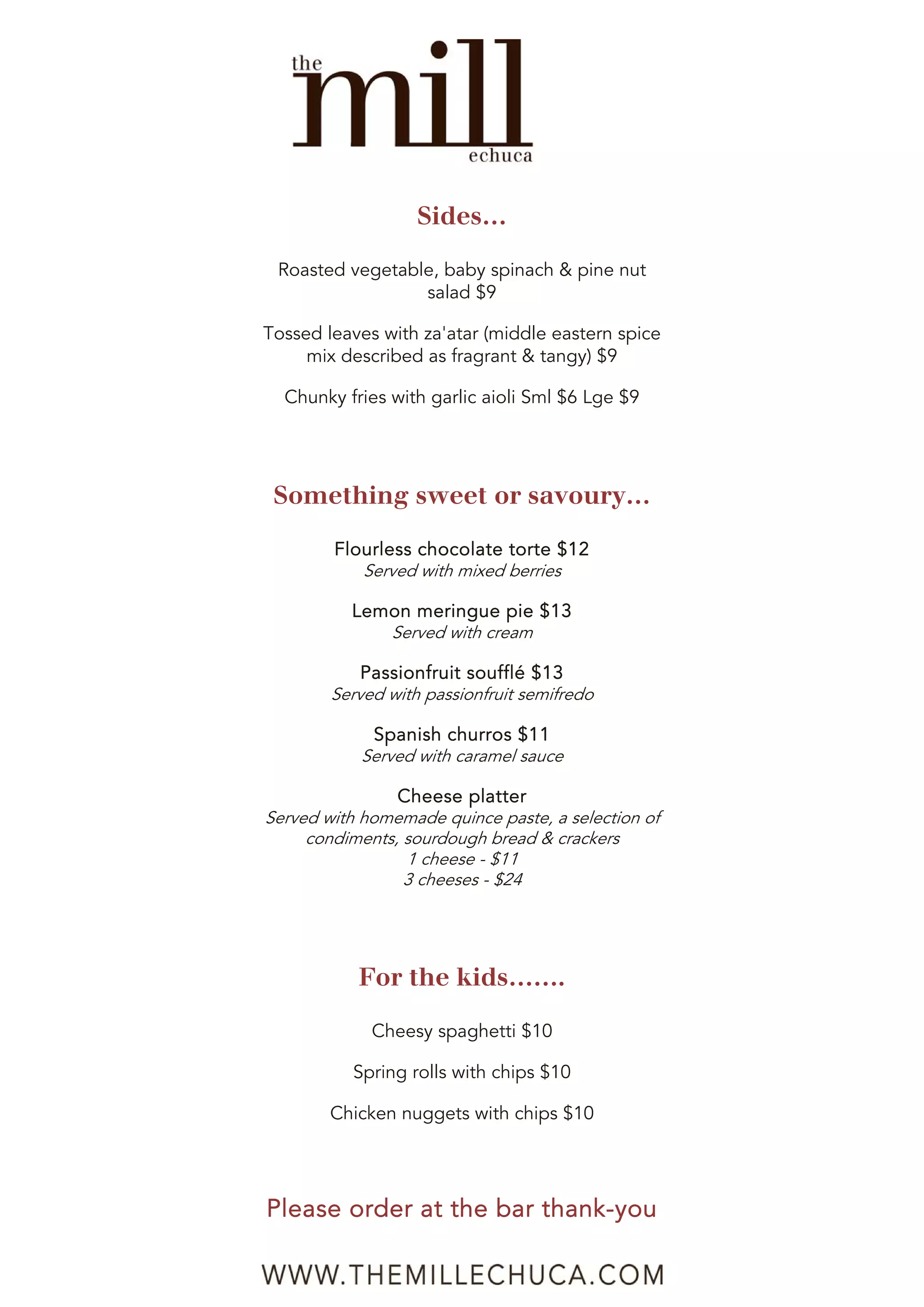 Tapas & dinner menu | PDF