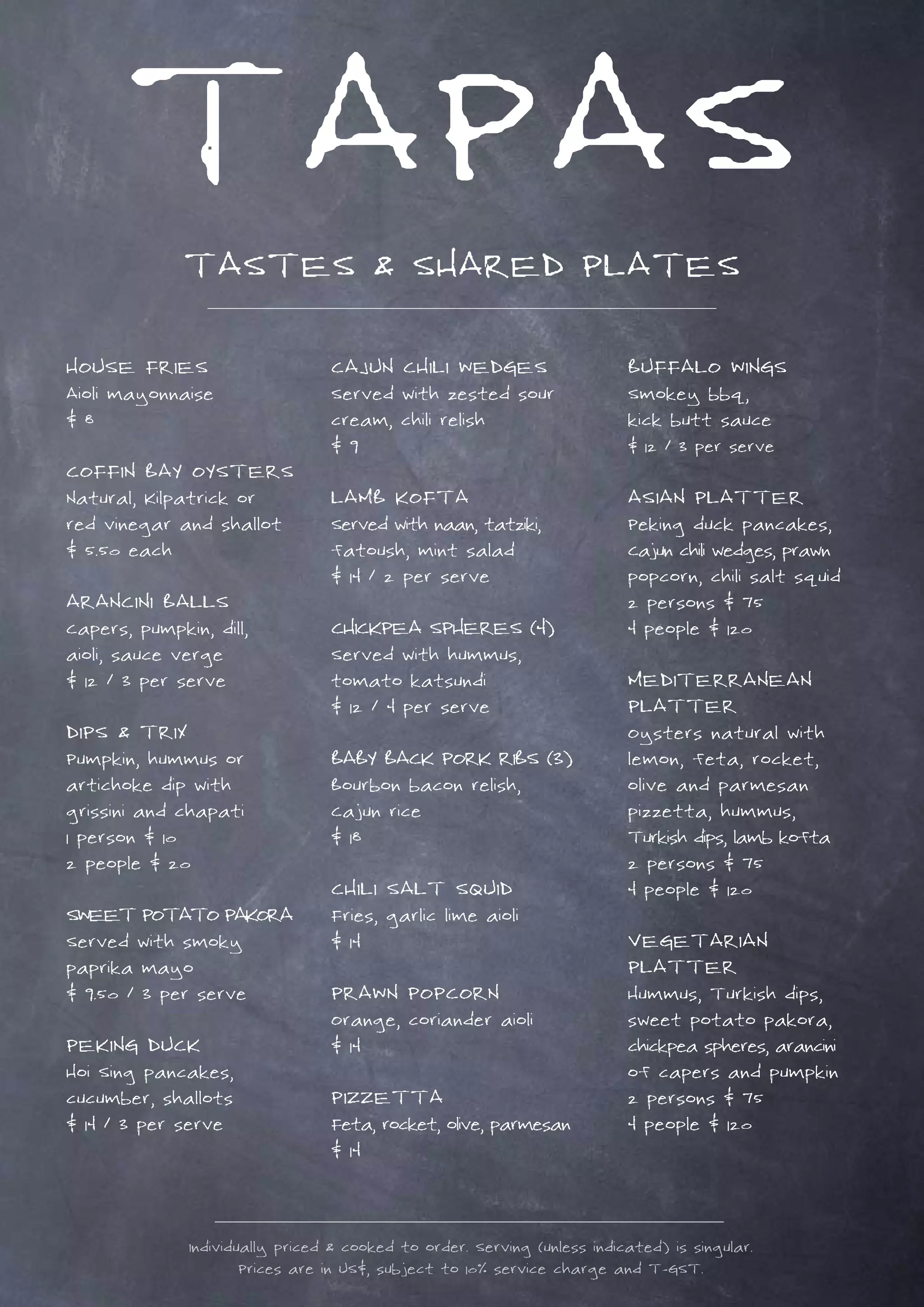 Tapas menu v3 | PDF