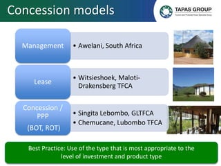Tourism in TFCAs and Guidelines, Anna Spenceley | PPT