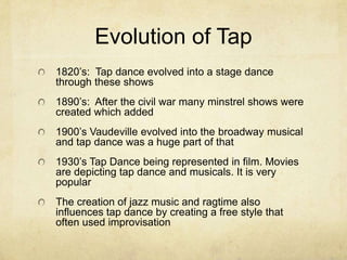 Tap dance history | PPTX