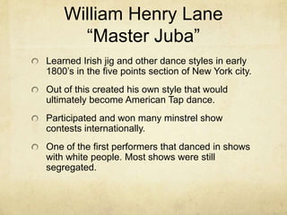 Tap dance history | PPTX