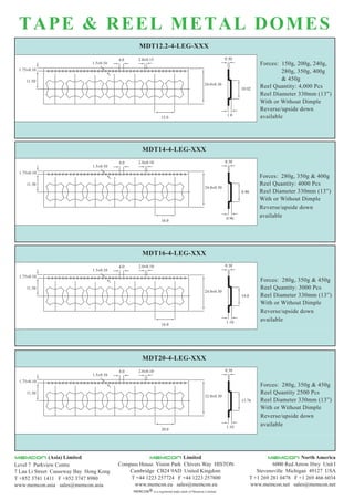 Memcon Tape and-reel-metal-domes | PDF