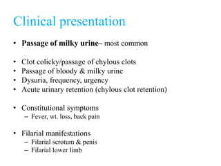 Chyluria: Journal presentation | PPTX
