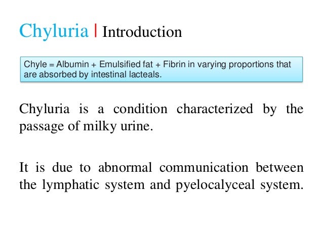 Chyluria: Journal presentation