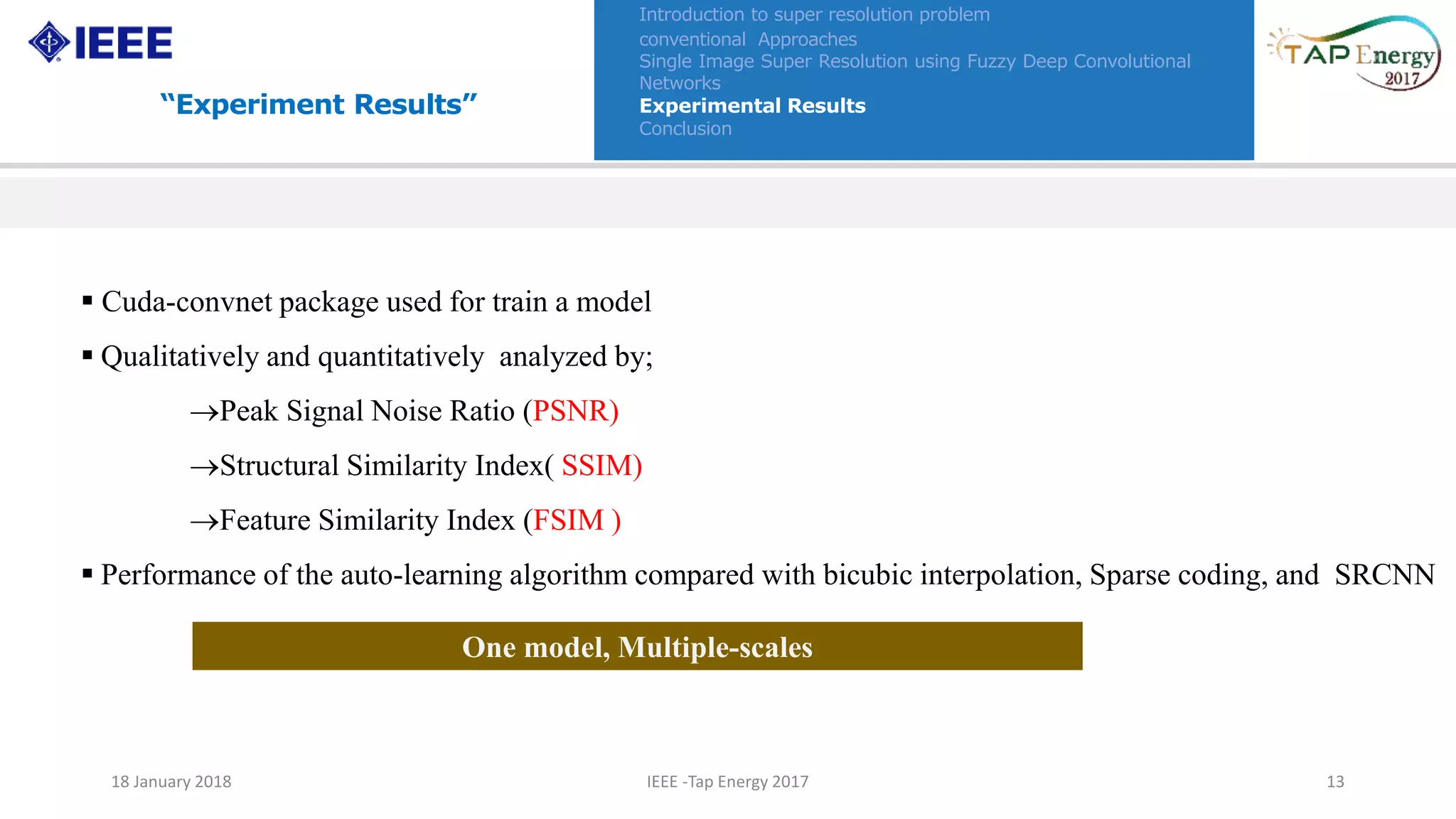 Single Image Super Resolution using Fuzzy Deep Convolutional Networks | PPTX | Artificial ...