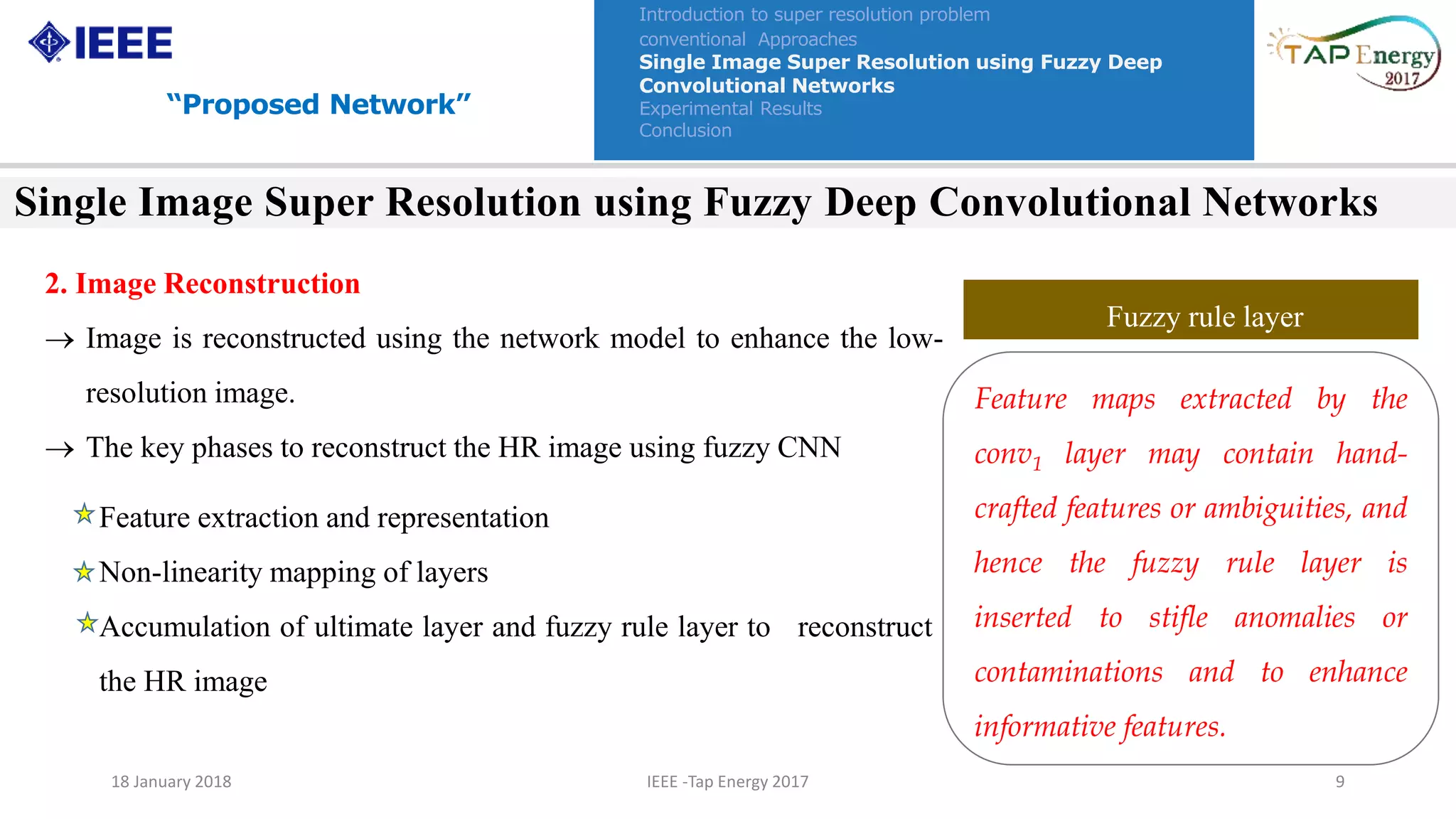 Single Image Super Resolution using Fuzzy Deep Convolutional Networks ...
