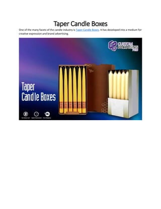 Taper Candle Boxes / Custom Candle Boxes | PDF