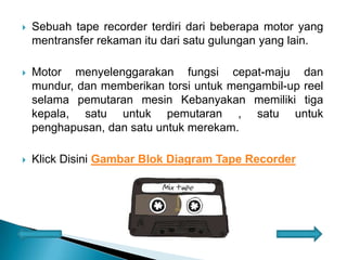 Tape recorder | PPTX
