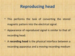 Magnetic Tape recorder | PPT