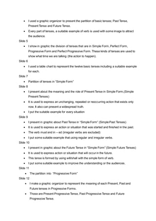 Tapescript of the tenses | DOCX