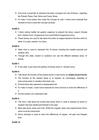 Tapescript of the tenses | DOCX