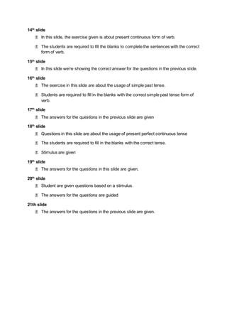 Tapescript of the tenses | DOCX
