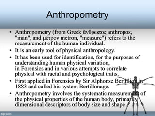 Scope of Forensic Anthropology | PPTX