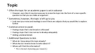 Making a Writing Plan Using TAPF | PPT