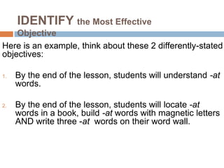 Tap indicator standards objectives | PPTX