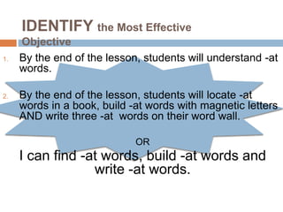 Tap indicator standards objectives | PPTX