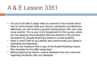 Tap indicator standards objectives | PPTX