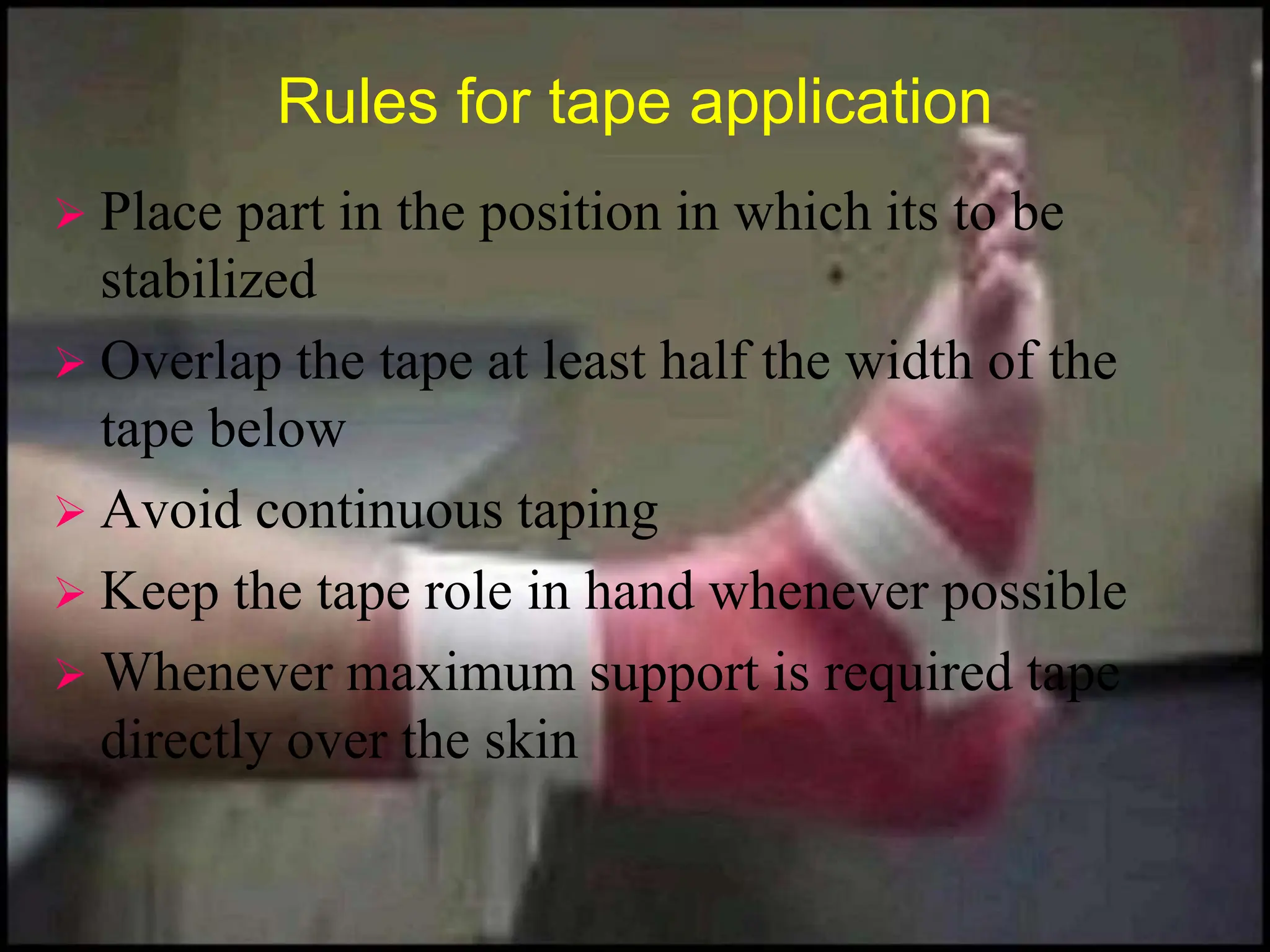 taping.ppt kinesiology, biomechanics, ortho | PPT