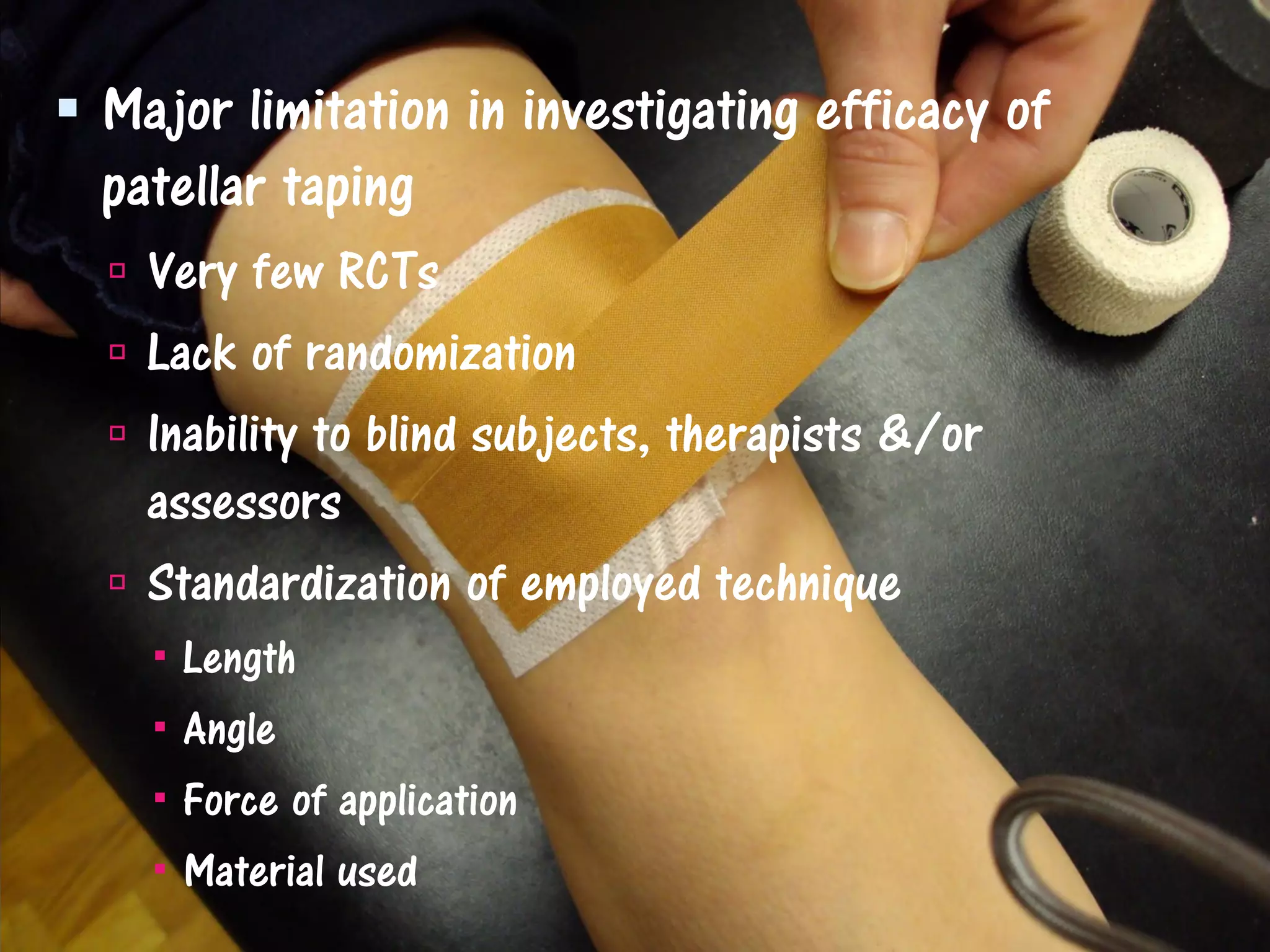 Taping for patellofemoral pain syndrome | PDF