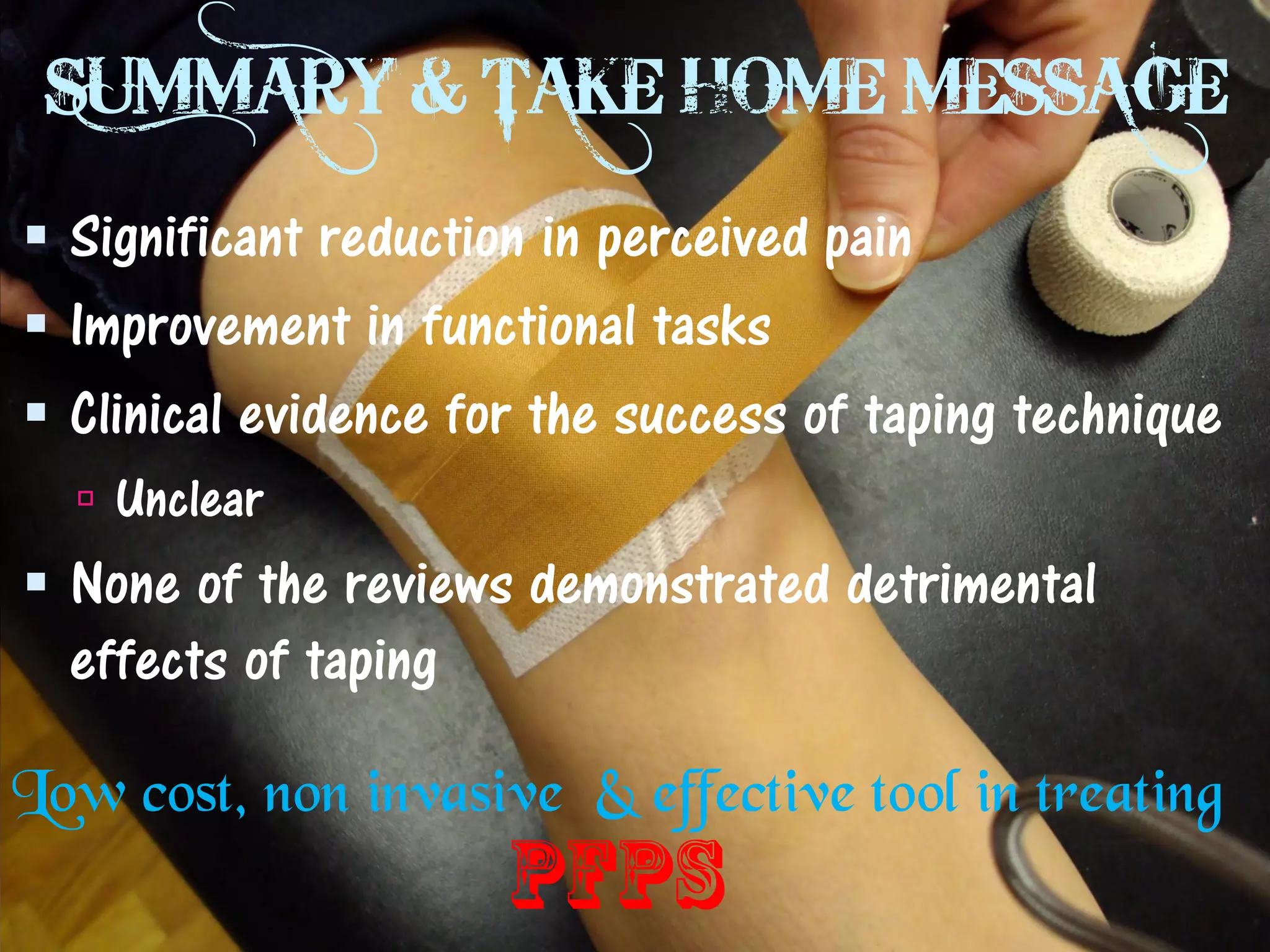 Taping for patellofemoral pain syndrome | PDF