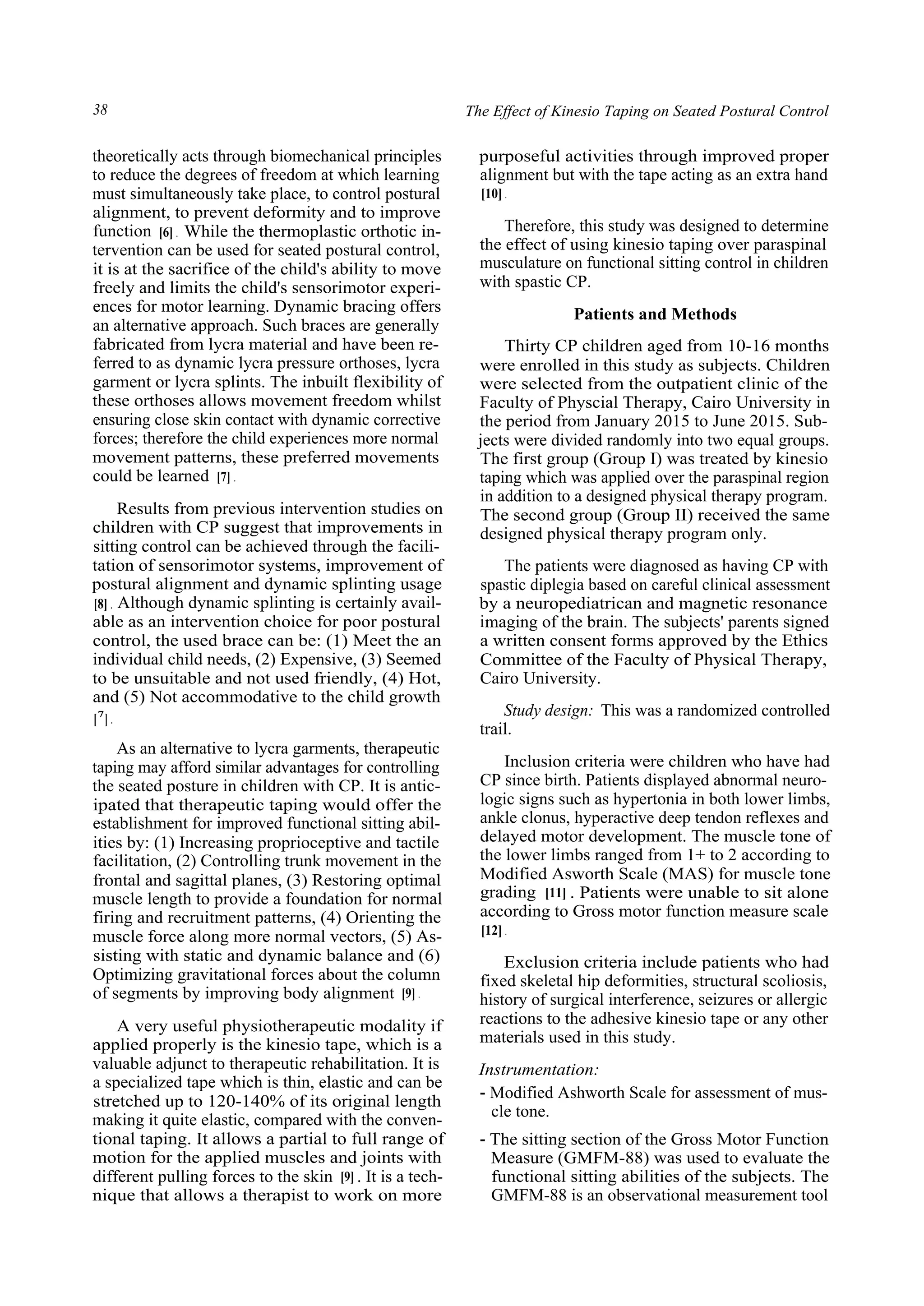 Taping in spastic cp child | PDF | Physical Therapy | Wellness